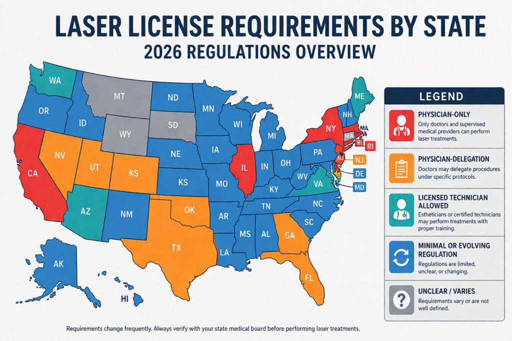 laser license requirements by state - AML Aesthetic Laser Academy